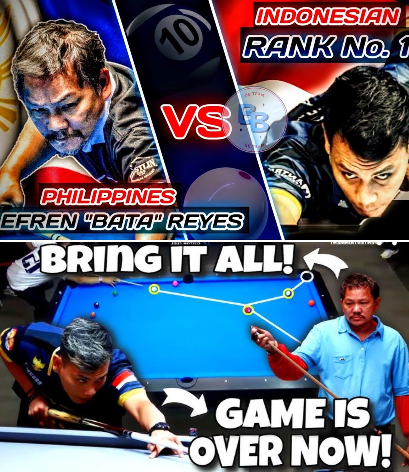 EFREN "BATA" REYES VS INDONESIA No. 1 MANLALARO - hindi tao kundi...??? - News