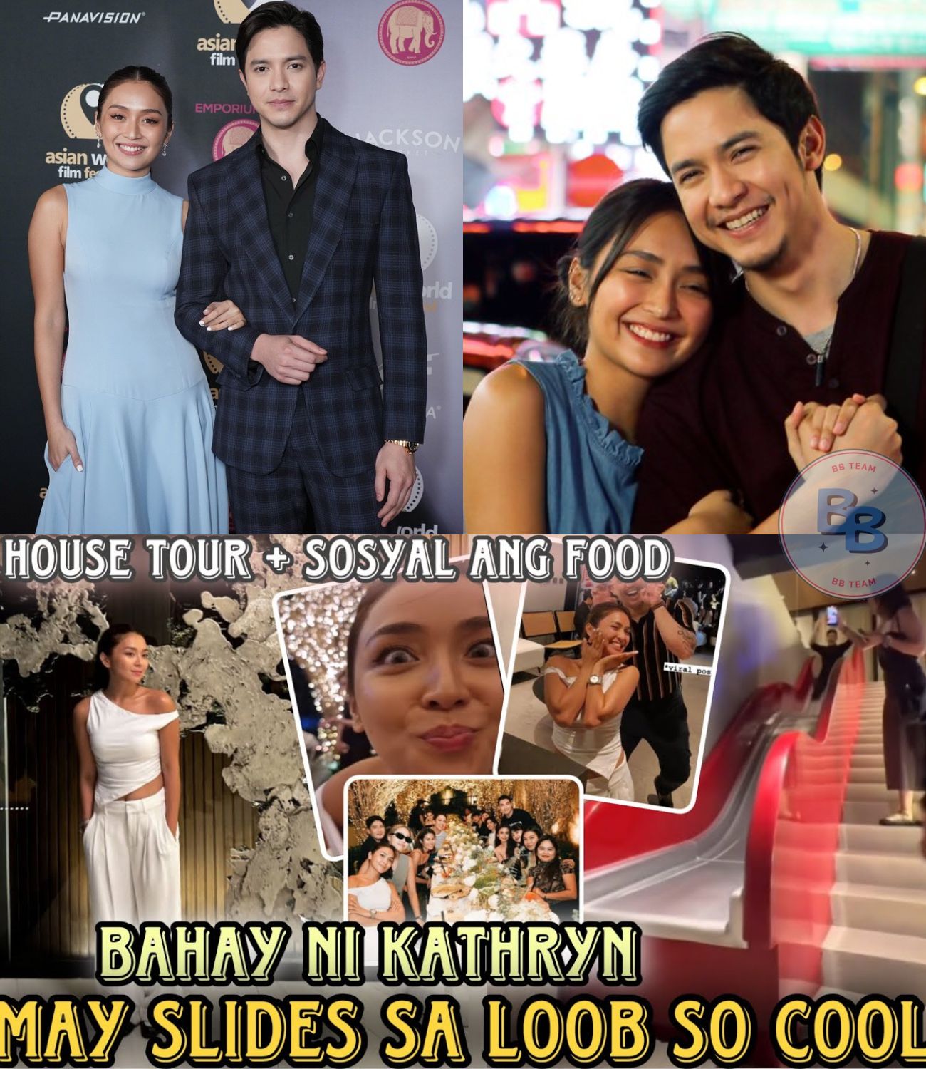 KATHRYN AT ALDEN NAG-enjoy sa pa SLIDES sa new house ni kath sweet WHAT ...