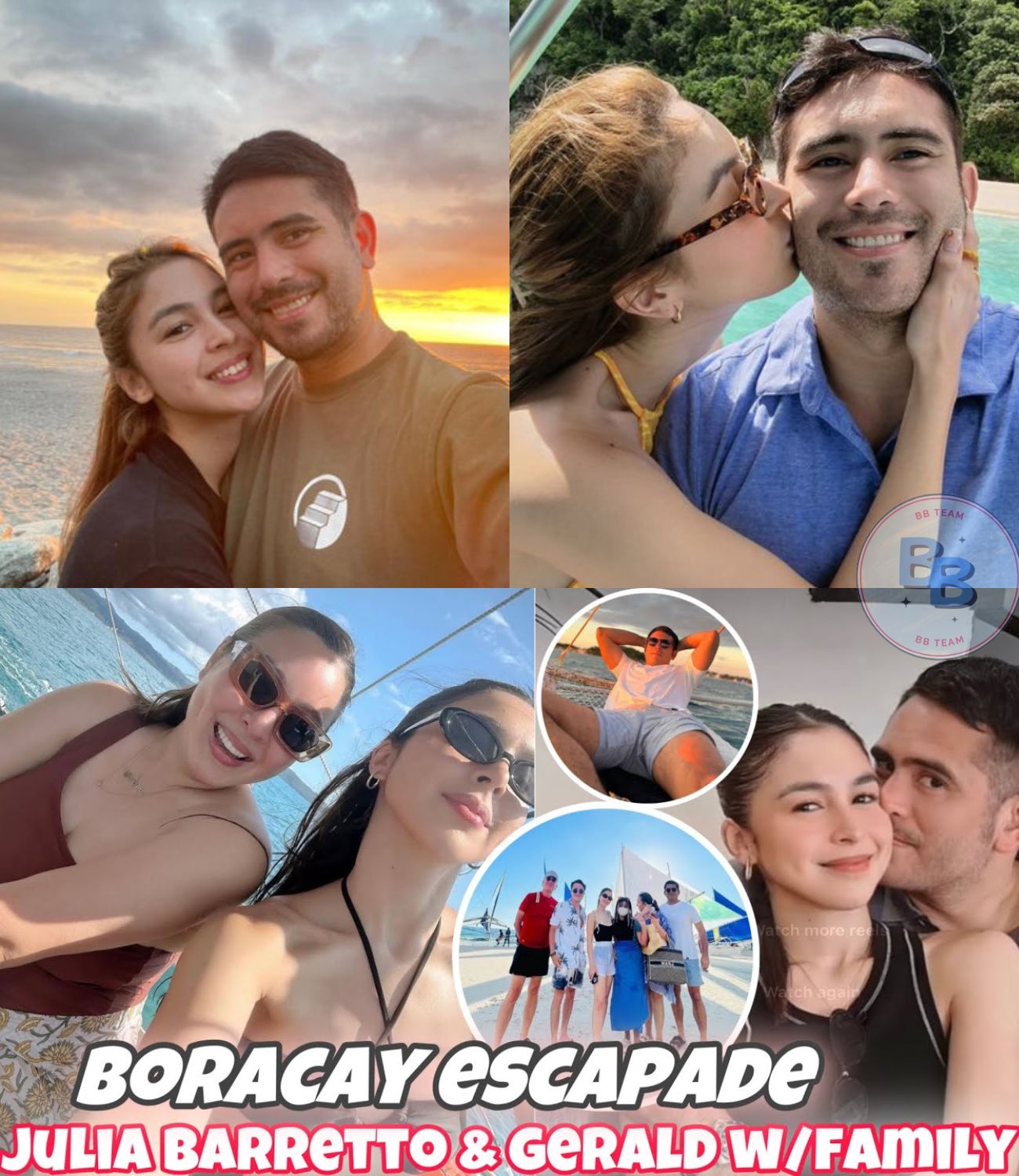 Julia Barretto at Gerald Anderson kasama ang mga magulang sa Boracay closeness is real boto si ...