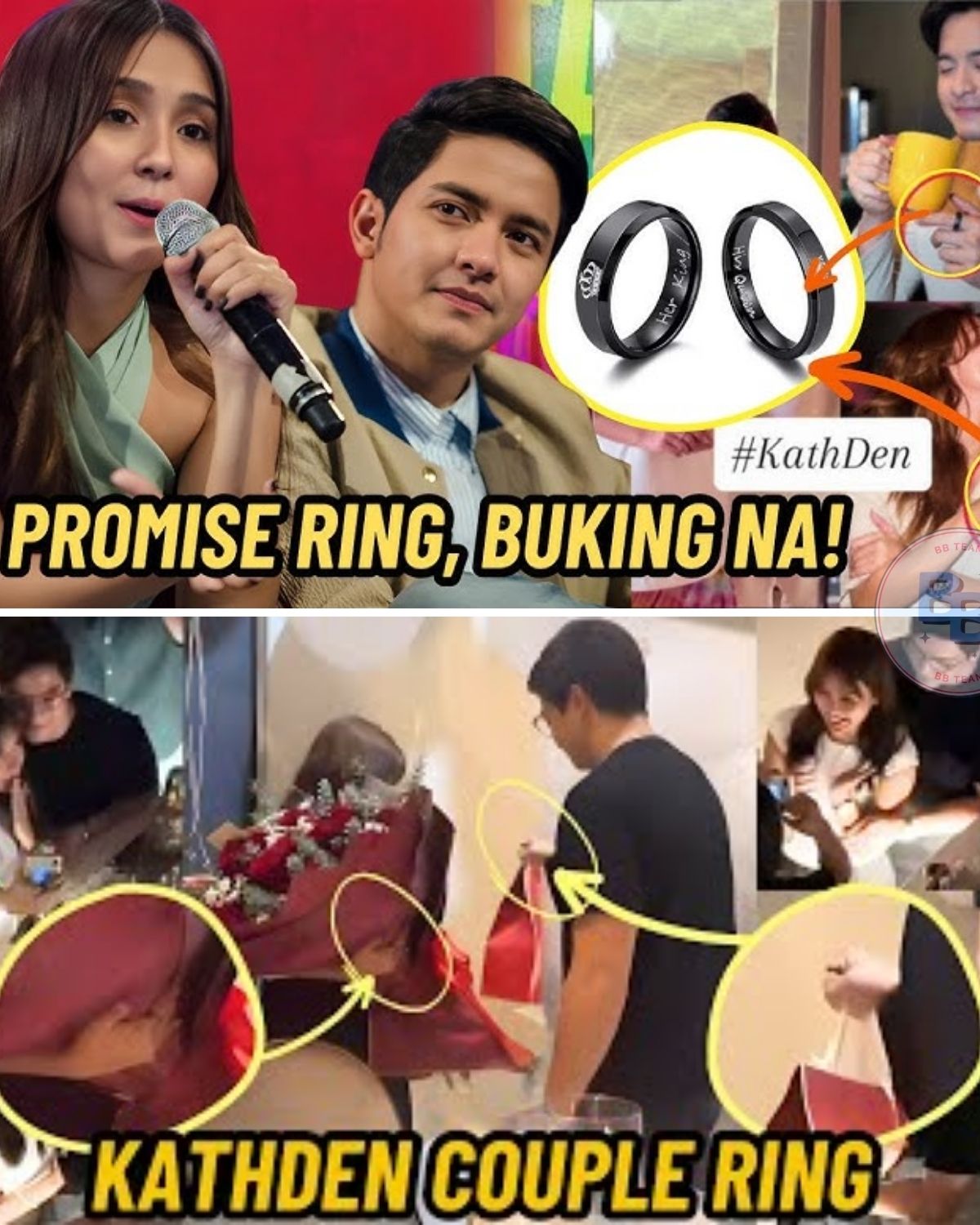 OMG! KathDen Spotted: Black Couple Ring? Kathryn at Alden, Wedding Ring na nga ba Ito? - News