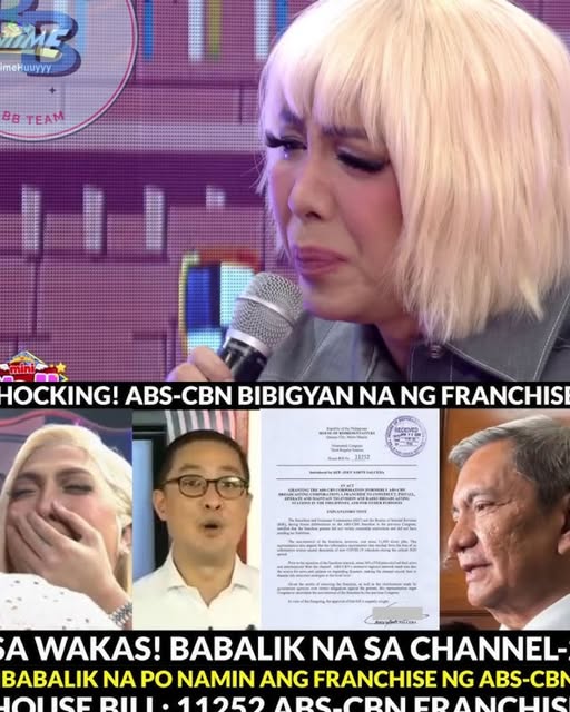 SHOCKING: Congress Ibabalik na ba ang ABS-CBN Franchise? Vice Ganda at ABS-CBN, Magbabalik na sa ...