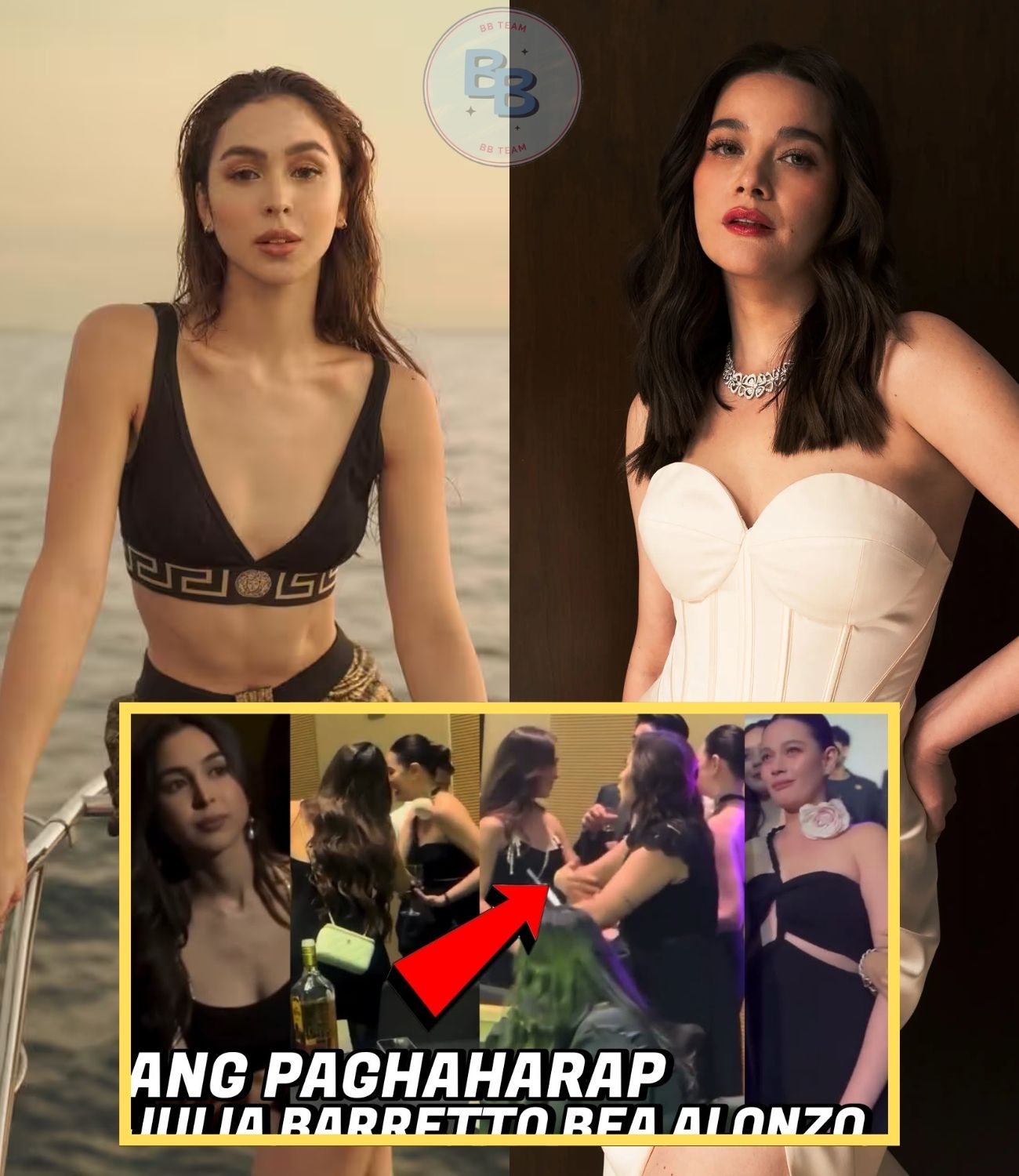 UNSEEN FOOTAGE! NAGHARAP-HARAP NASI BEA ALONZO AT JULIA BARRETTO SA NIGHT OF 100 STARS NI MR. M ...