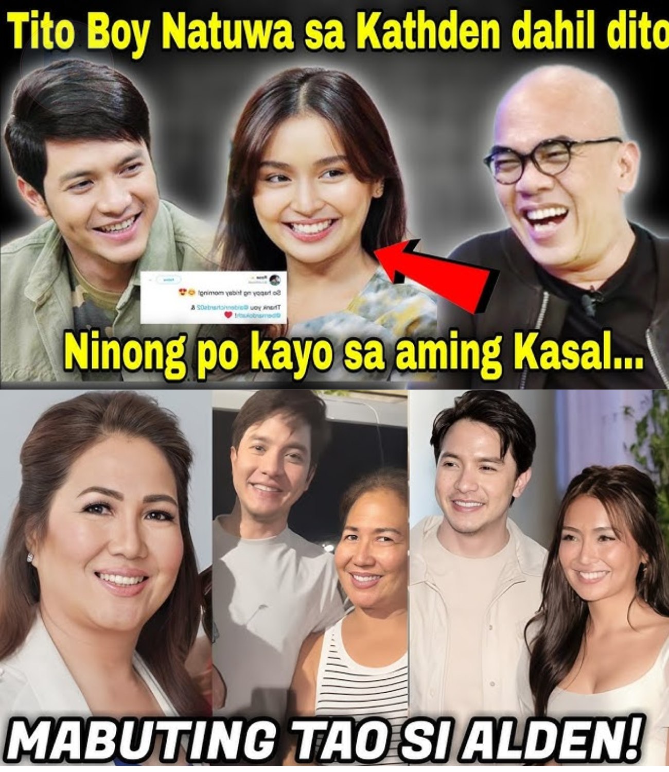 OMG! MOMMY Min Bernardo, ni-like ang clip ng PAGTANONG ni Tito Boy kung nililigawan ni Alden si ...