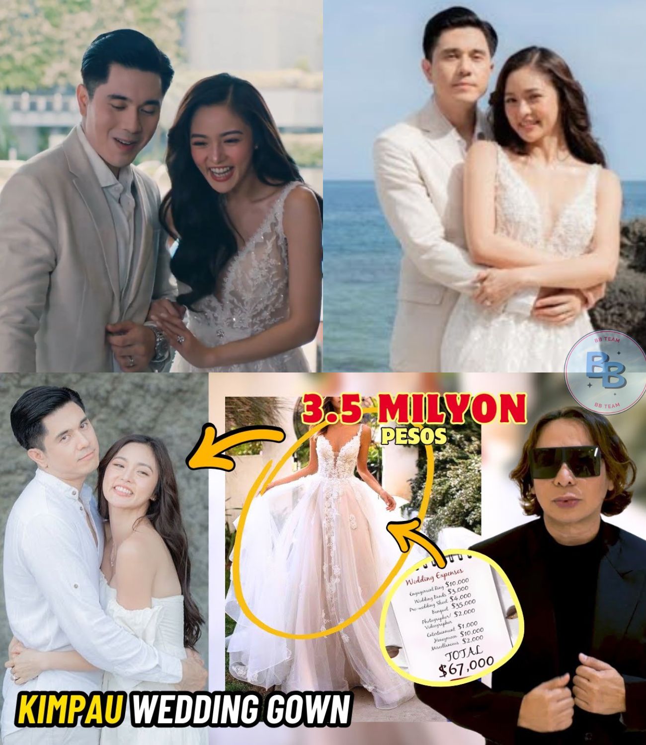 OMG! 3.5 MILYON PESOS NA WEDDING GOWN NI KIM CHIU, PINAGAWA NI PAULO AVELINO SA BANSANG SPAIN ...