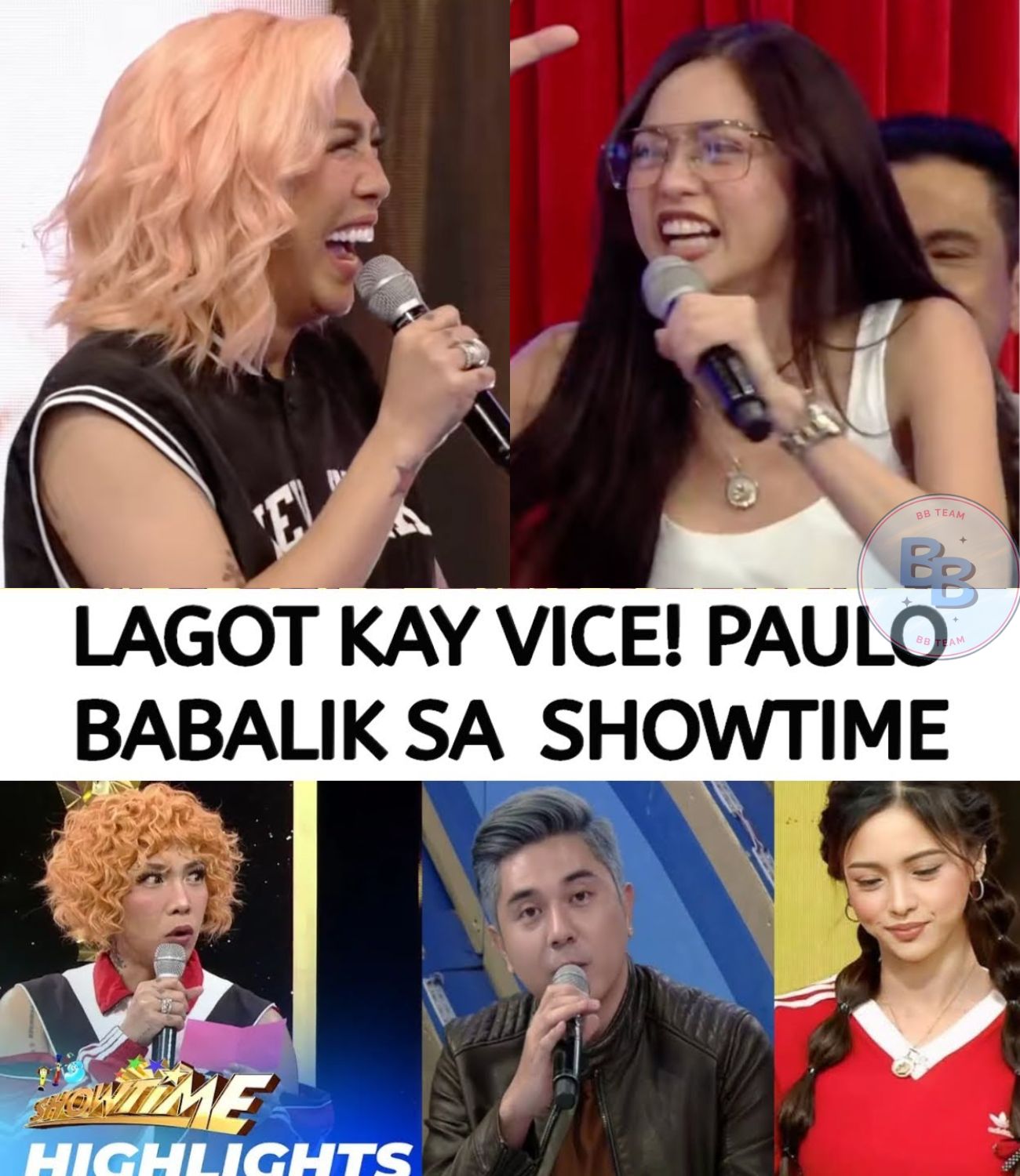 LAGOT KAY VICE GANDA, PAULO AVELINO BABALIK SA ITS SHOWTIME - News