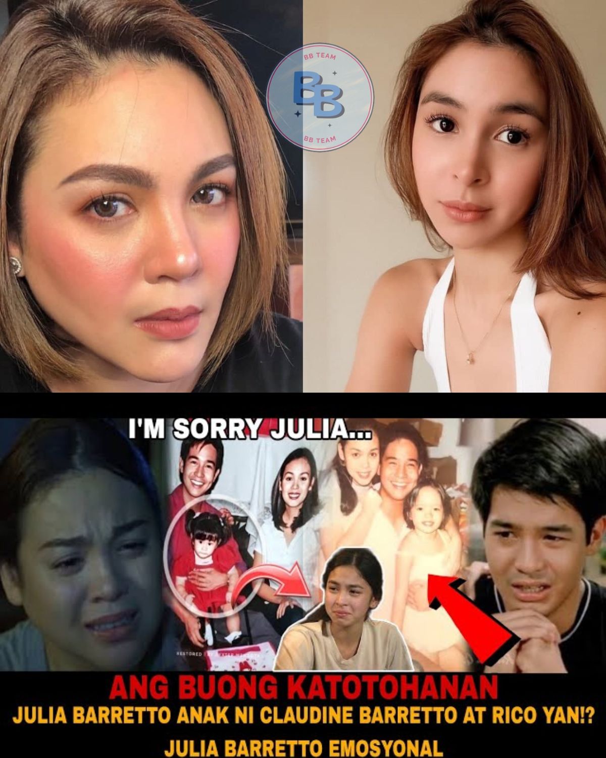 SHOCKING REVELATION! IS JULIA BARRETTO SECRETLY THE DAUGHTER OF CLAUDINE BARRETTO & RICO YAN ...