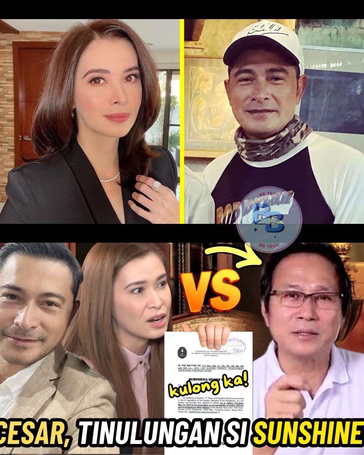 Cesar Montano Joins Sunshine Cruz in Fierce Battle Against Atong Ang ...