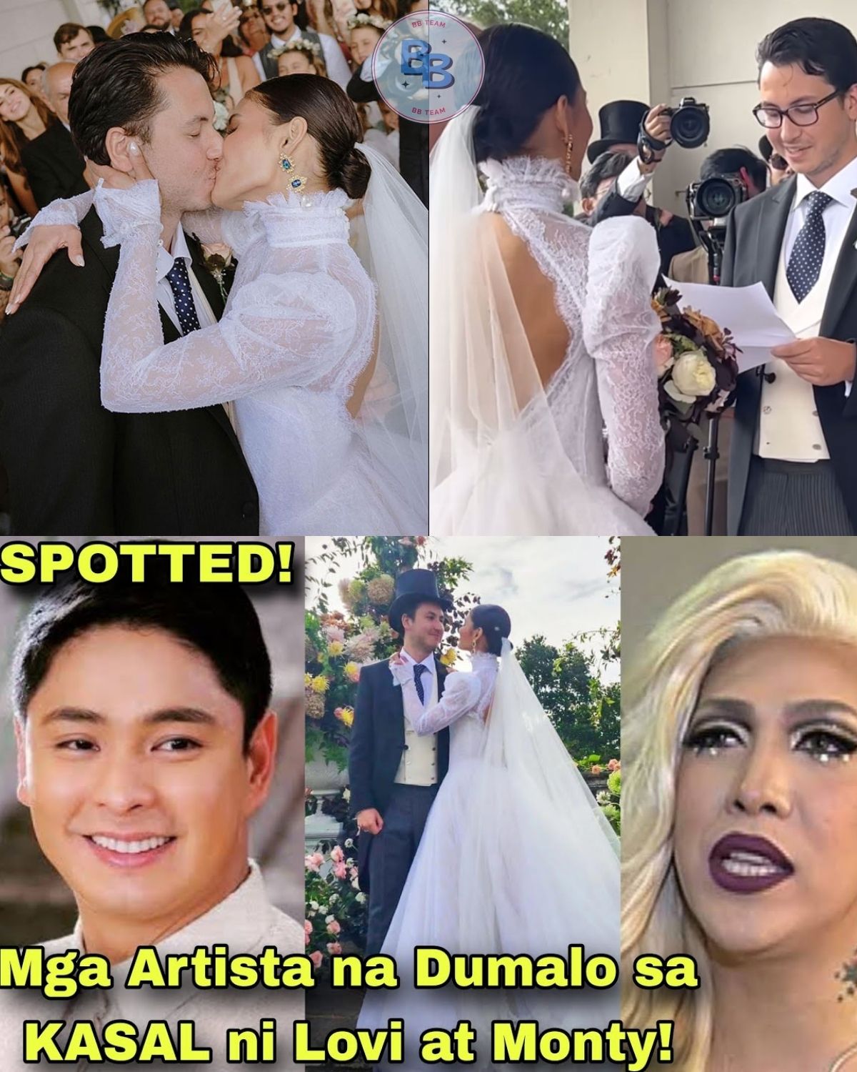 MGA BIGATING ARTISTA NABUKING SA KASAL NINA Lovi Poe at Monty Blencowe – Coco Martin HULI SA ...