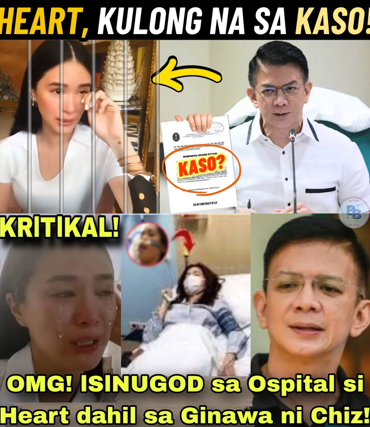 NAKAKAAWA! Heart Evangelista KALUN0S-LUN0S ang Kalagayan sa Ospital dahil sa Ginawa ni Chiz ...