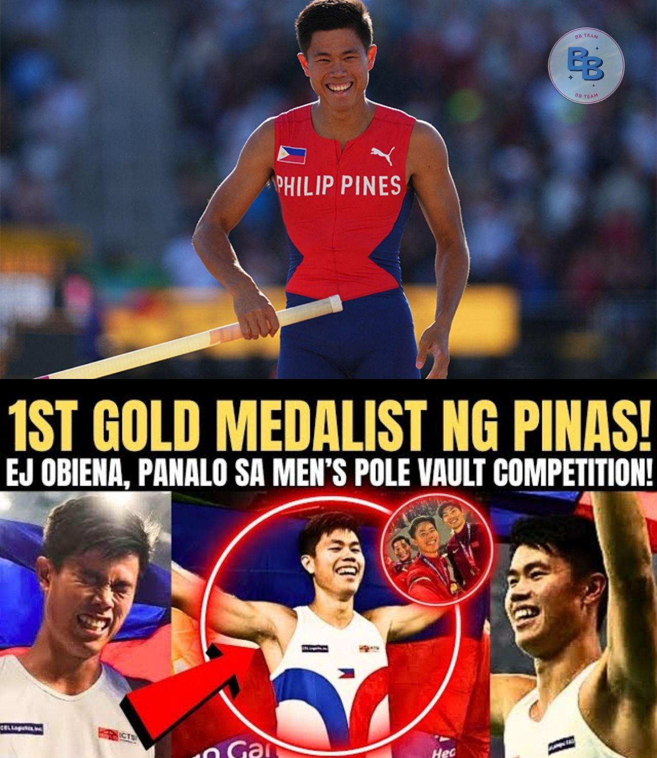 WOW! EJ OBIENA MAKES HISTORY AS FIRST FILIPINO POLE VAULT GOLD MEDALIST ...