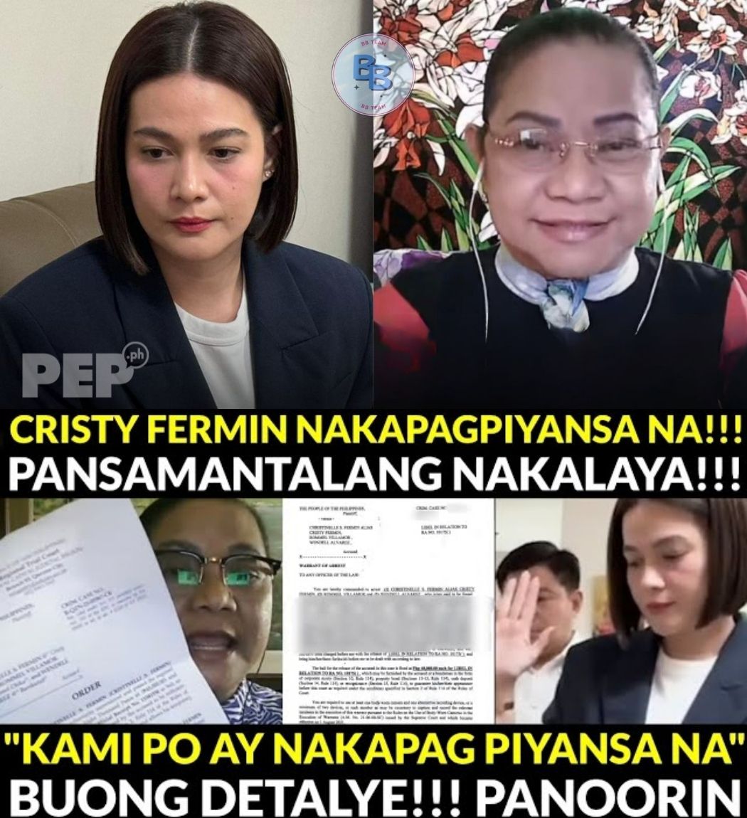 Cristy Fermin NAKALAYA NA matapos MAG PIYANSA sa Warrant of Arrest ...