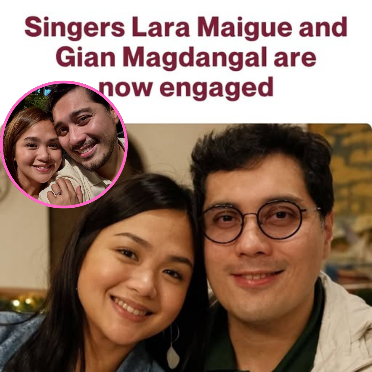 Singers Lara Maigue and Gian Magdangal now engaged - News