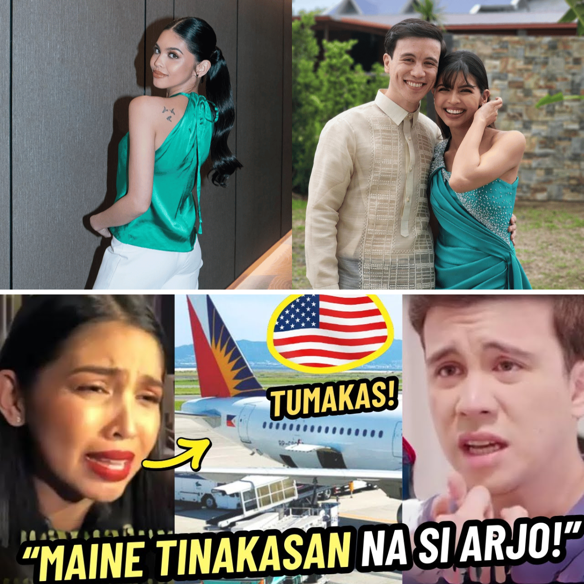 Maine Mendoza’s sudden flight to America leaves fans stunned, while husband Arjo Atayde drowns ...
