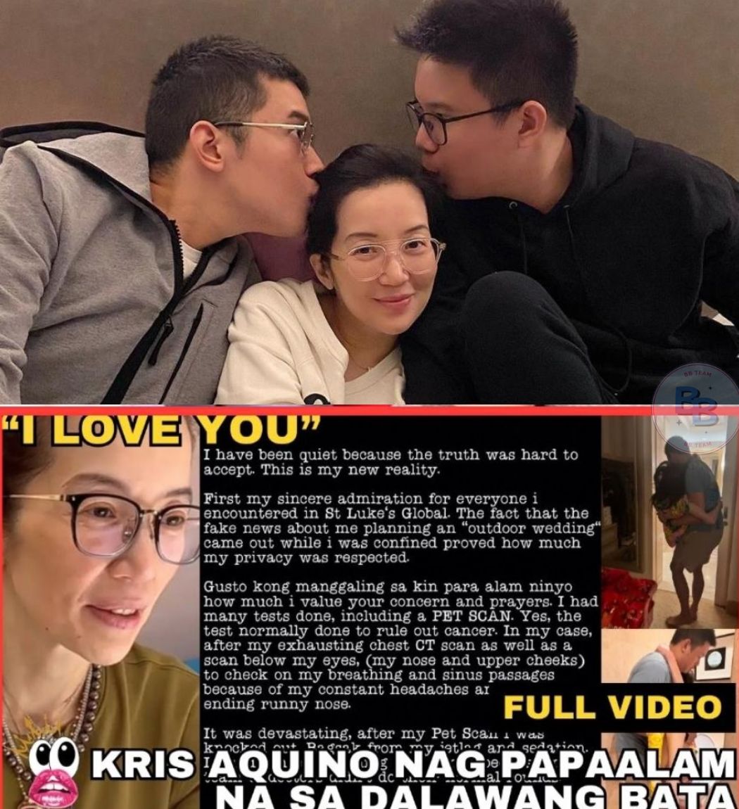 OMG! Kris Aquino, Nagpaalam ng Puno ng Luha sa Dalawa Niyang Mahal na ...