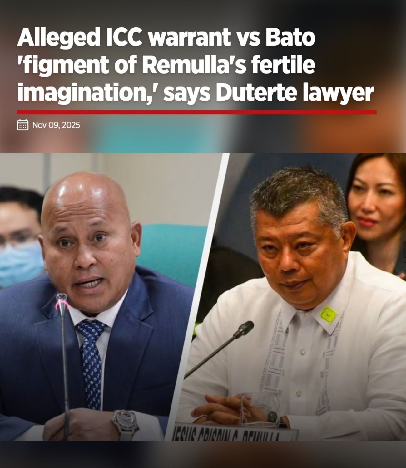 Alleged ICC warrant vs Bato 'figment of Remulla's fertile imagination ...